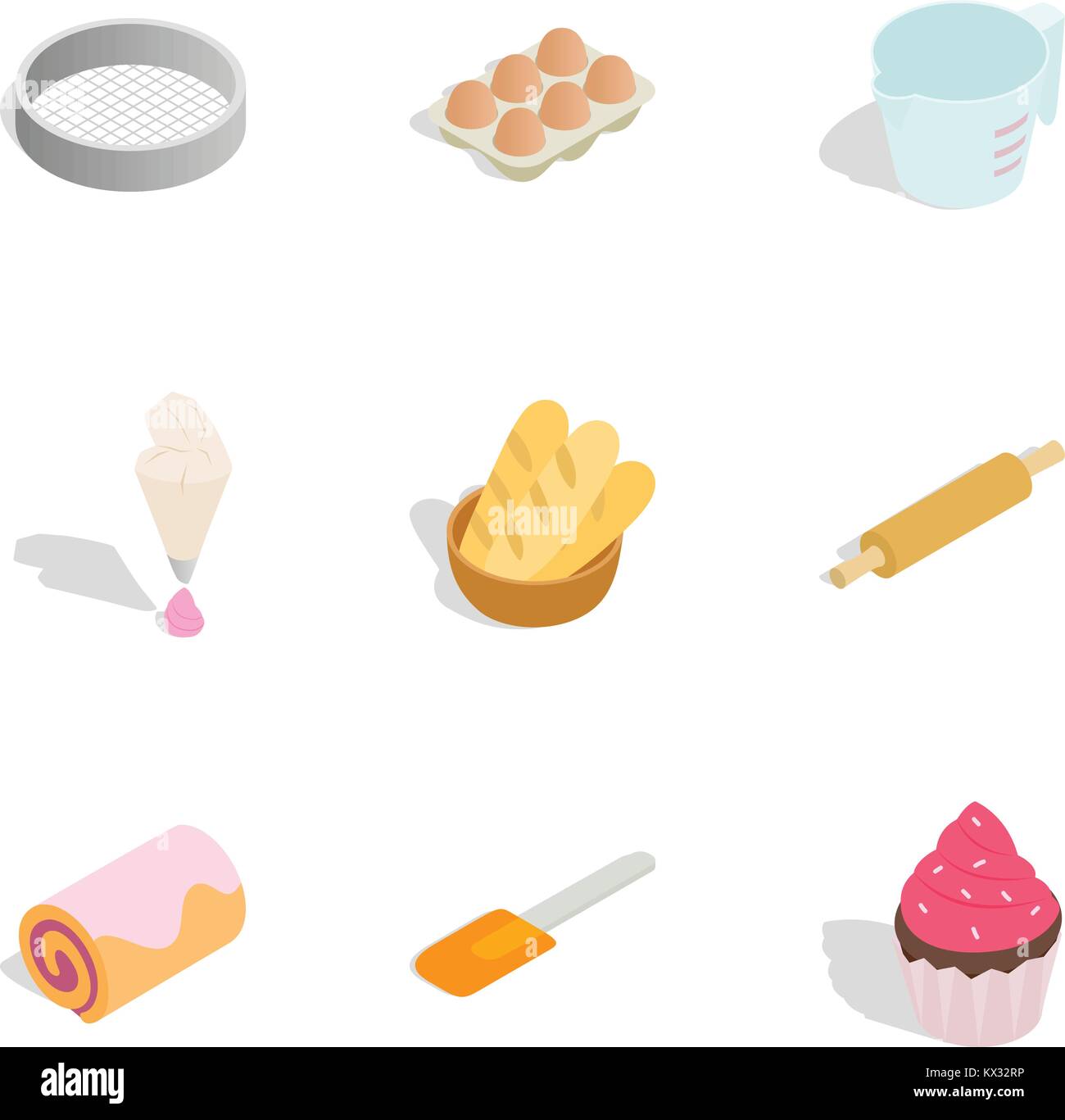 Cooking sweet desserts icons set Stock Vector Image & Art - Alamy