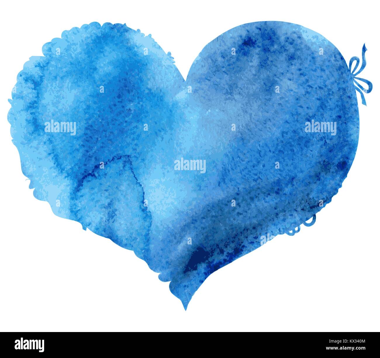 Watercolor heart with light and shade, painted by hand Stock Vector ...