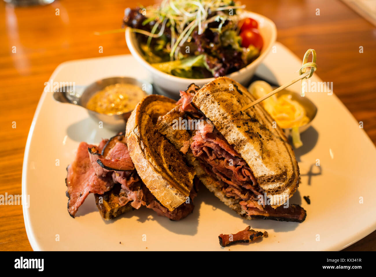 Smoked meat sandwich, Toronto Stock Photo - Alamy