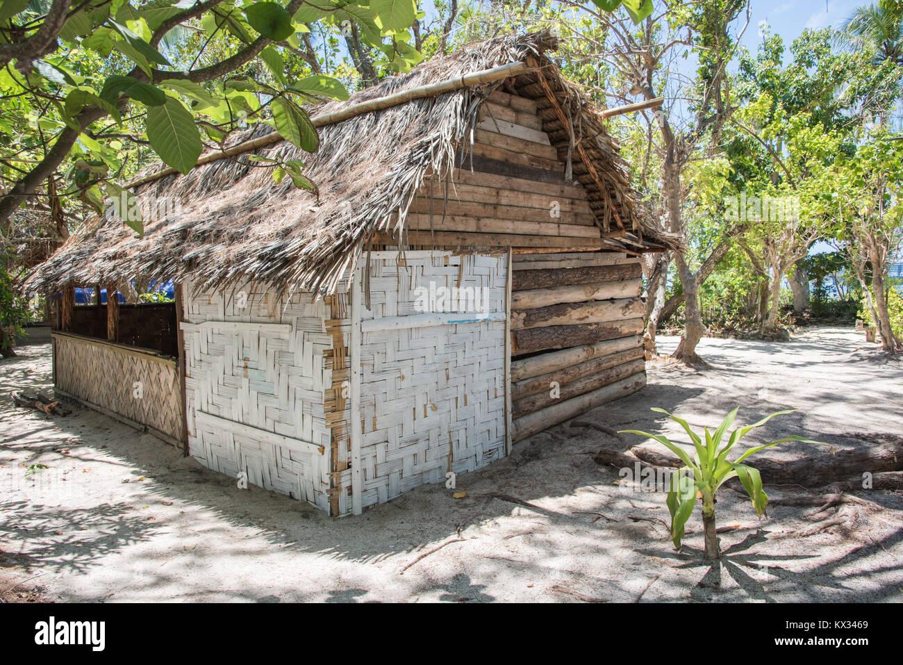 MYSTERY ISLAND, VANUATU, PACIFIC ISLANDS-DECEMBER 2,2016: Rustic ...
