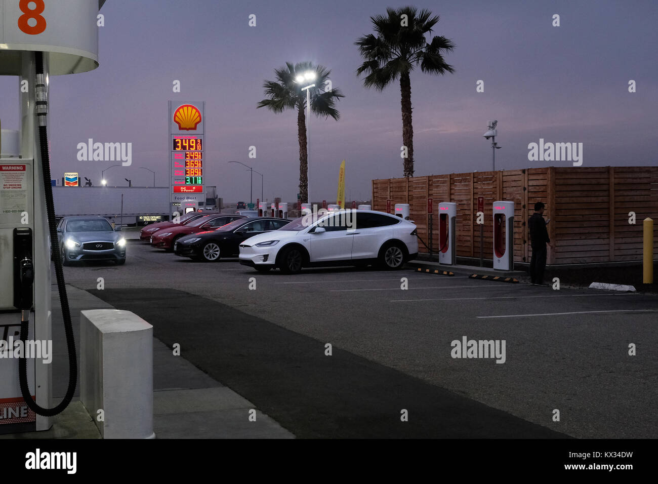 Tesla Electric Car Charging Station, California Stock Photo - Alamy