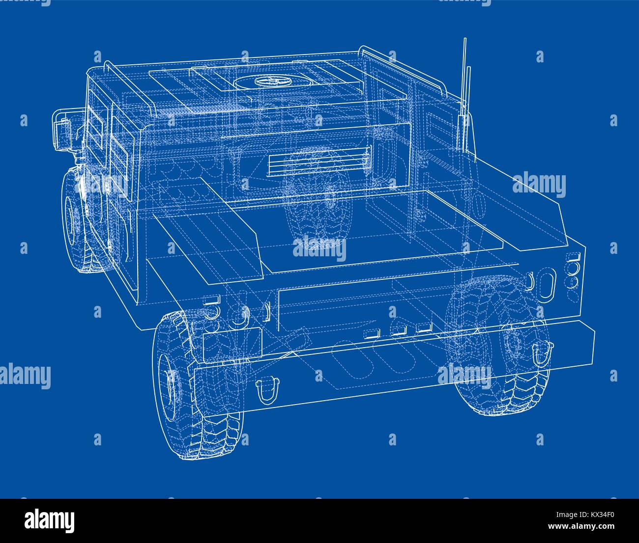 Combat car. Vector rendering of 3d Stock Vector Image & Art - Alamy