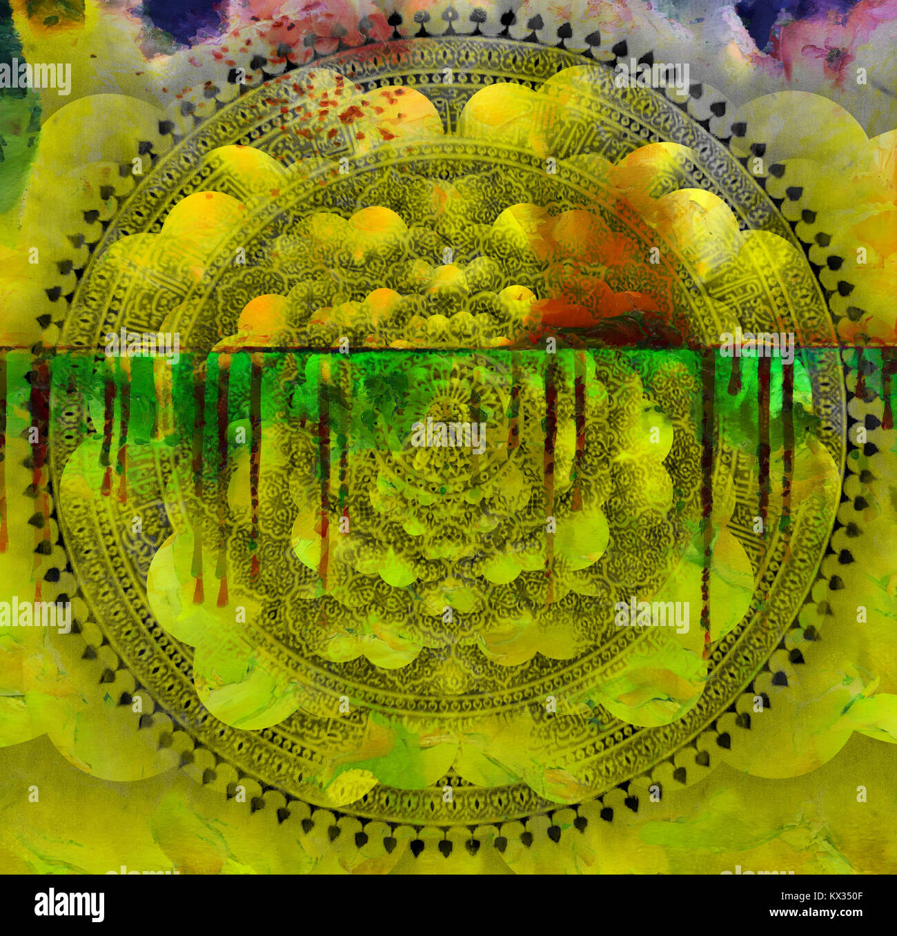 Mandala and multi-layered spaces Stock Photo - Alamy