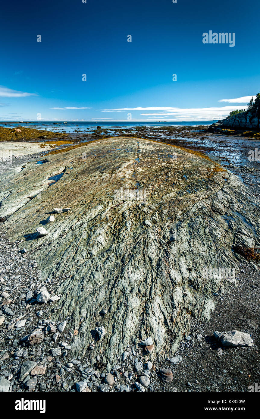 Rocks in Perspective in Bic National Park in Quebec, Canada Stock Photo ...
