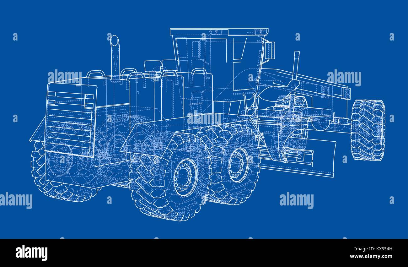 Road grader. Vector Stock Vector Image & Art - Alamy