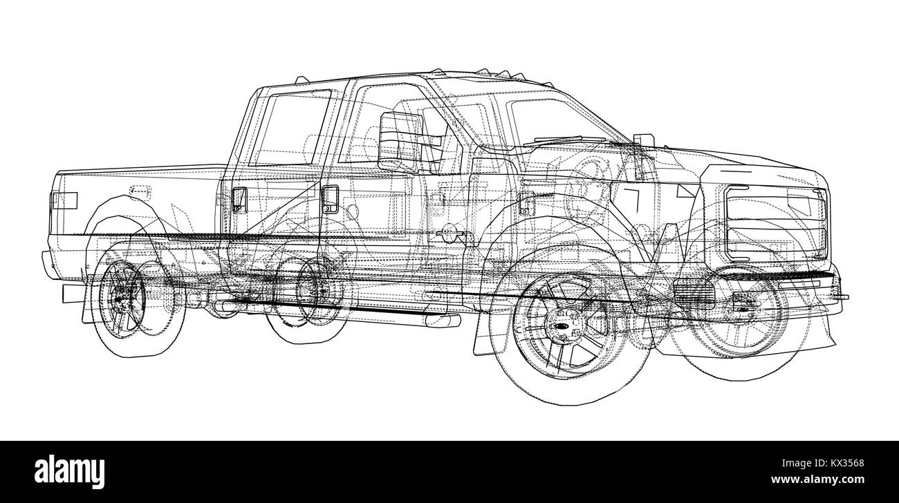Car SUV drawing outline. Vector Stock Vector Image & Art - Alamy