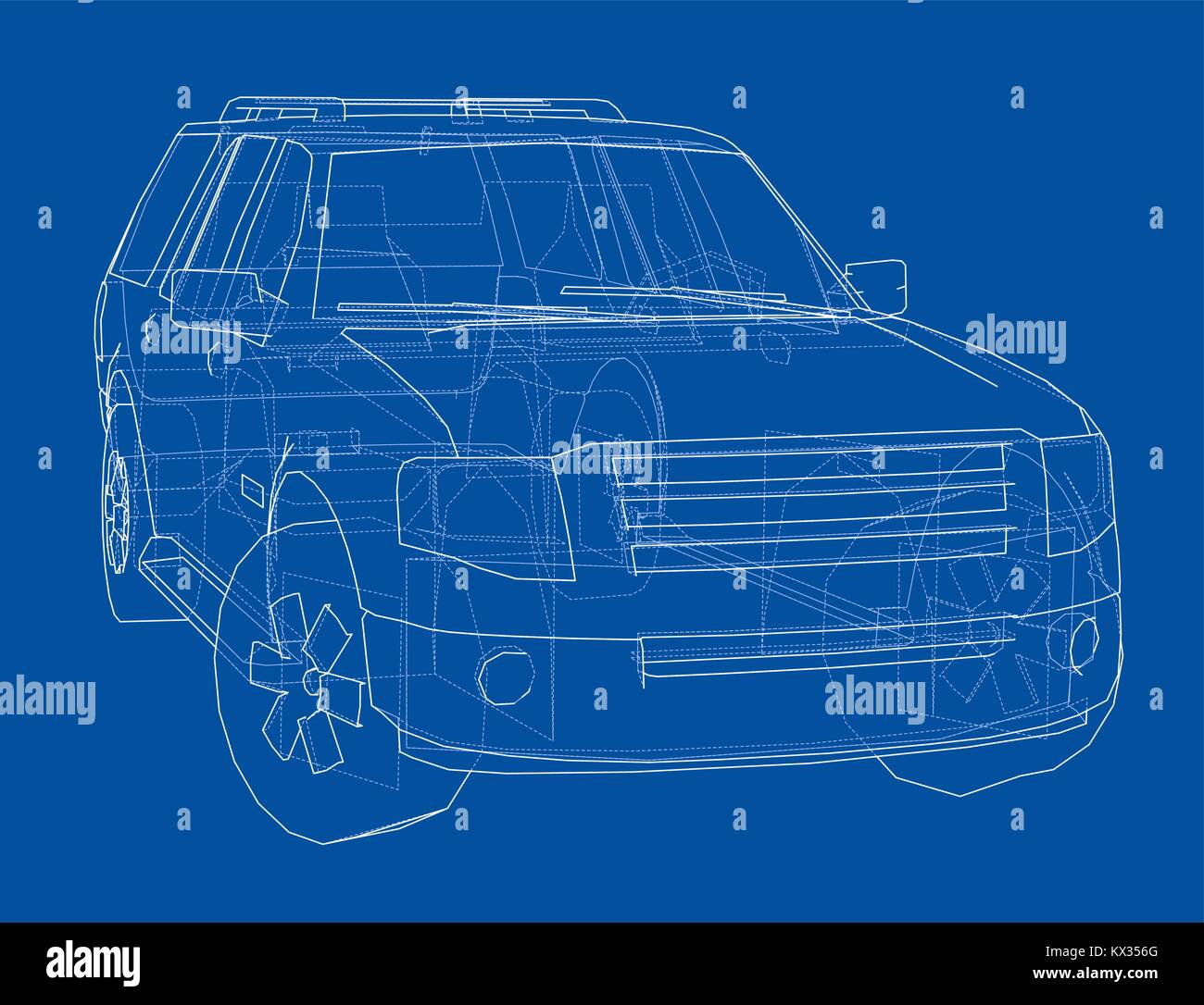 Car SUV drawing outline. Vector Stock Vector Image & Art - Alamy
