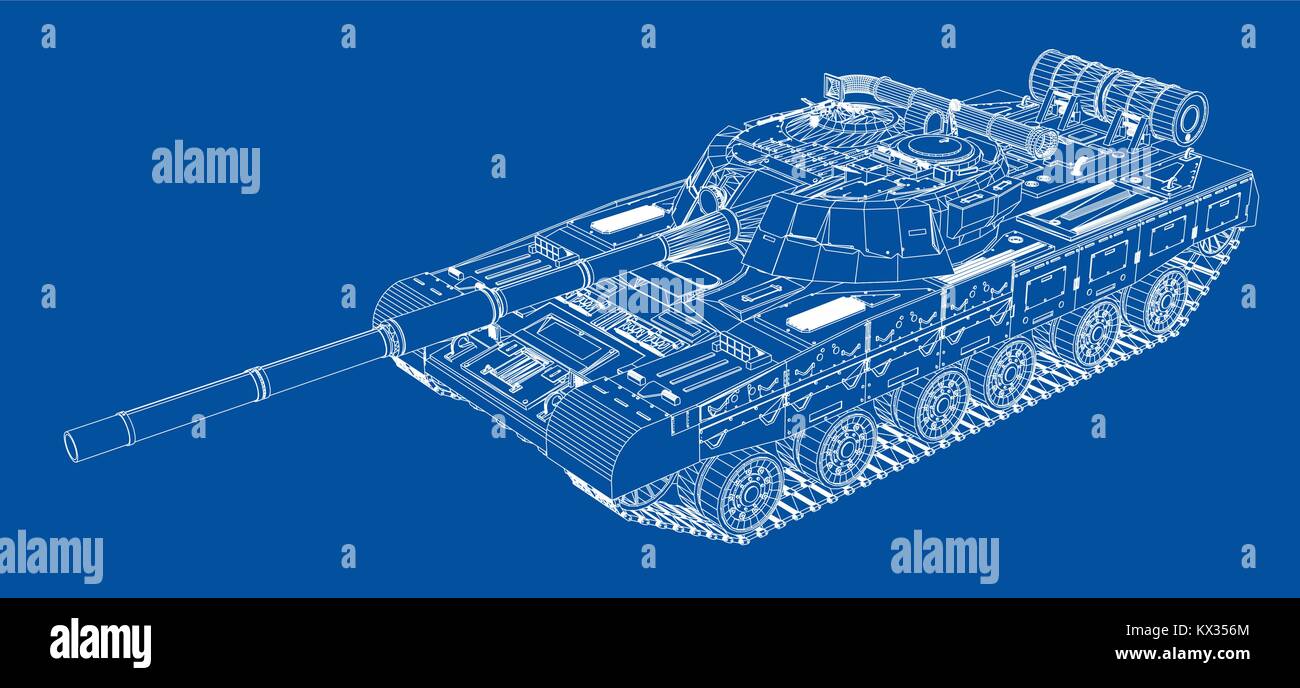 Blueprint of realistic tank Stock Vector Image & Art - Alamy