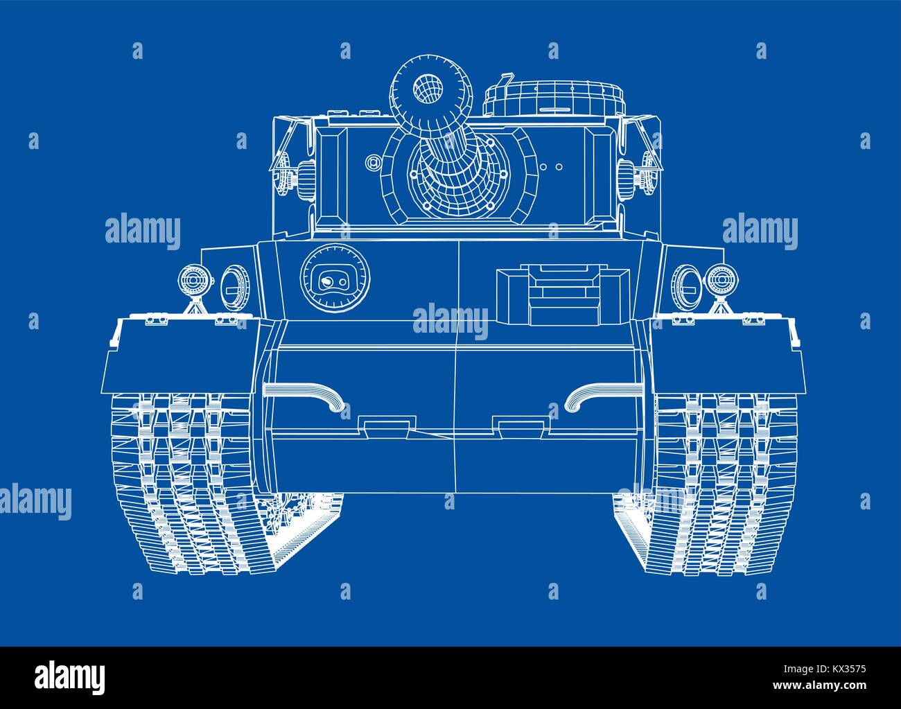 Blueprint of realistic tank Stock Vector Image & Art - Alamy