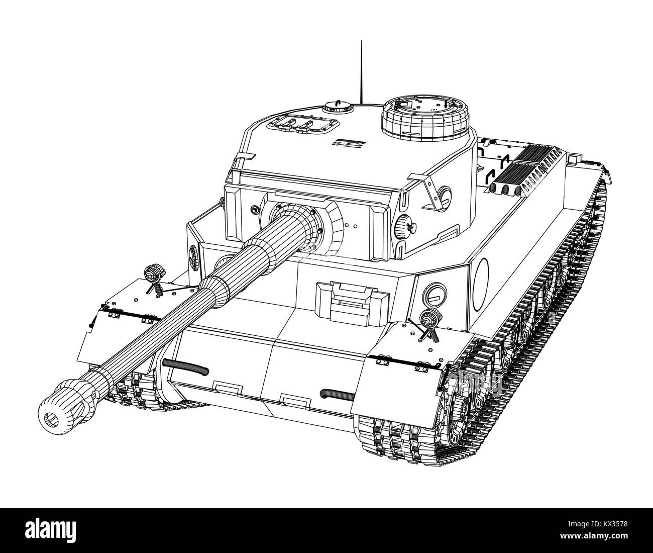 Blueprint of realistic tank Stock Vector Image & Art - Alamy