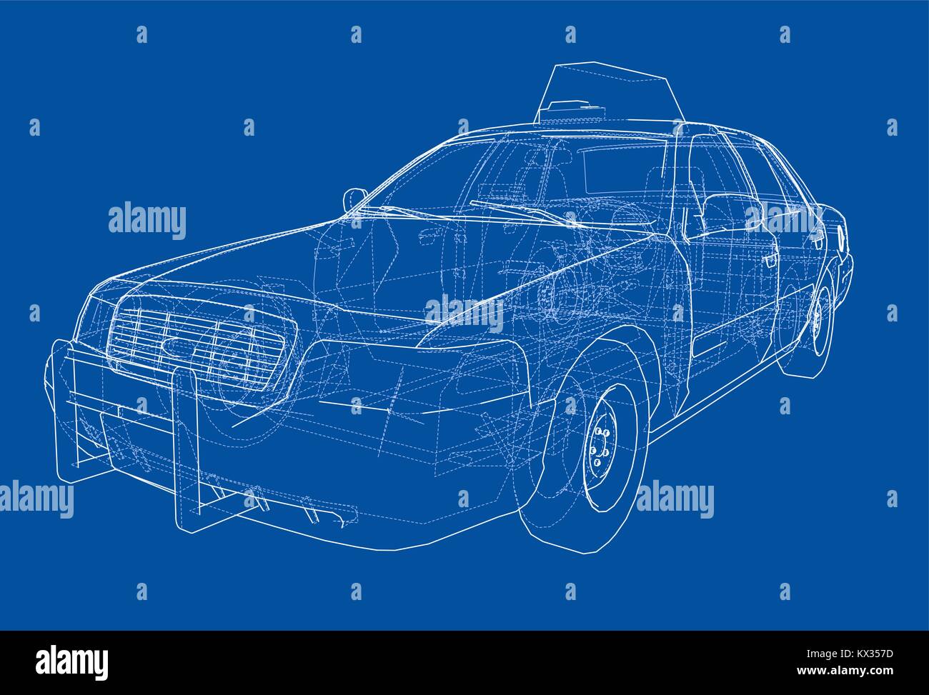 Taxi outline drawing. Vector Stock Vector Image & Art - Alamy