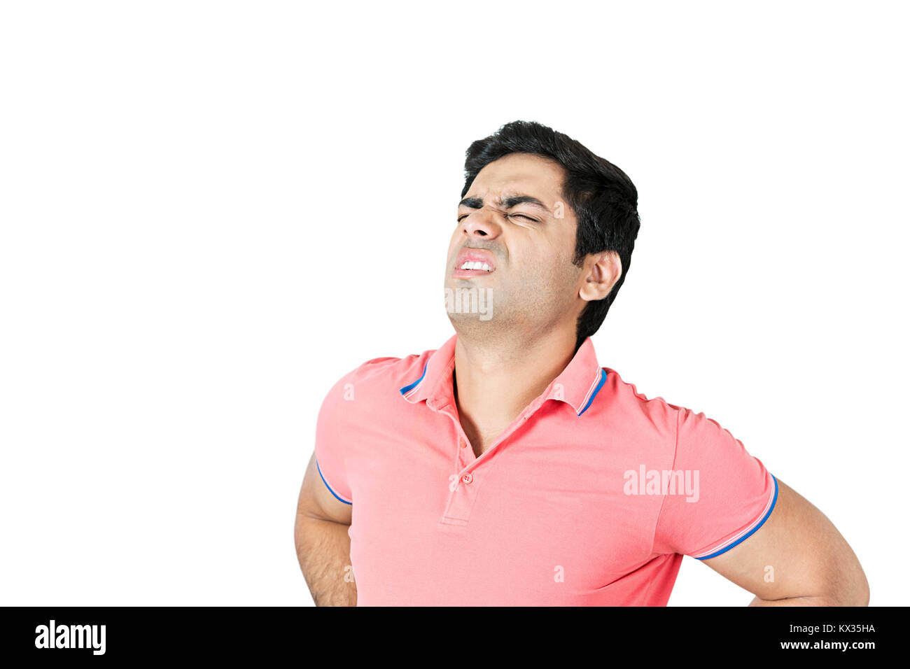 1 Man having painful muscle injury in lower back Back pain Stock Photo ...