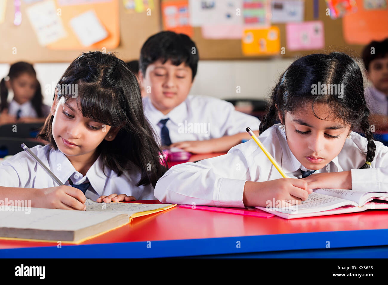 Indian School Children In Classroom