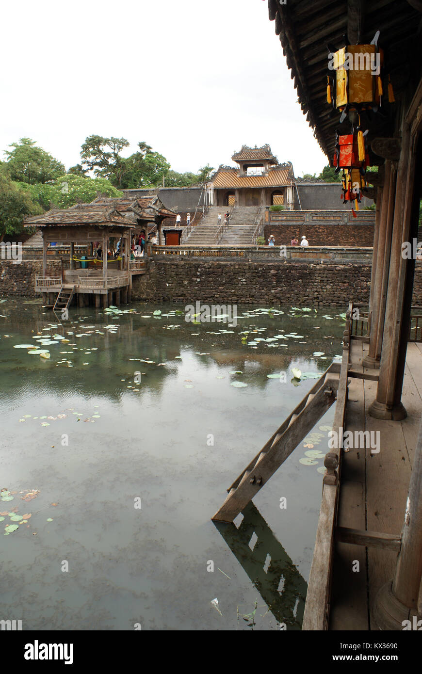Lake inside complex Tu Duc grave in Hue, Vietnam Stock Photo - Alamy
