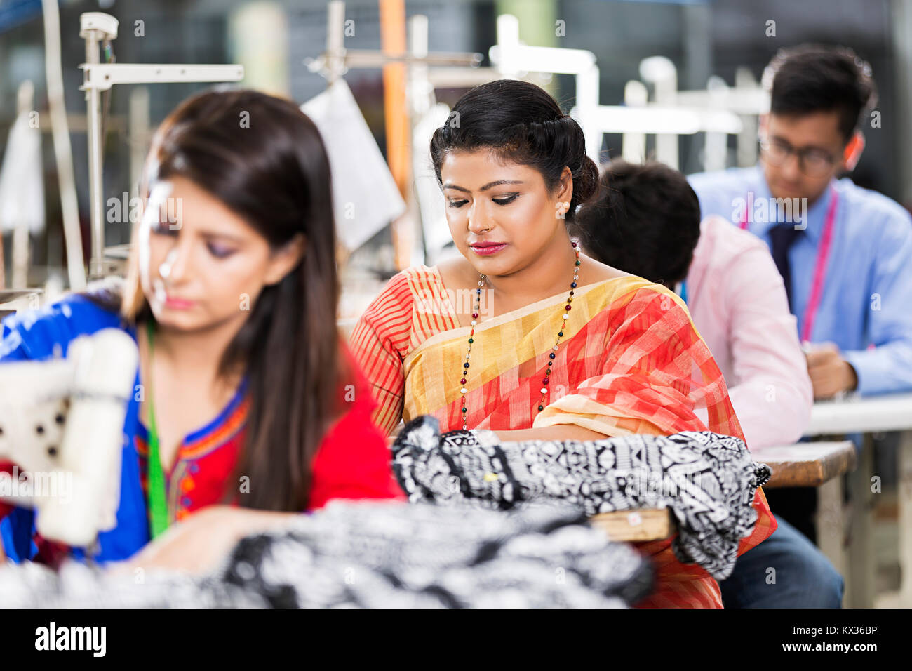 Tailor s Workers Employee Clothes Working Fashion Designer In Sewing ...