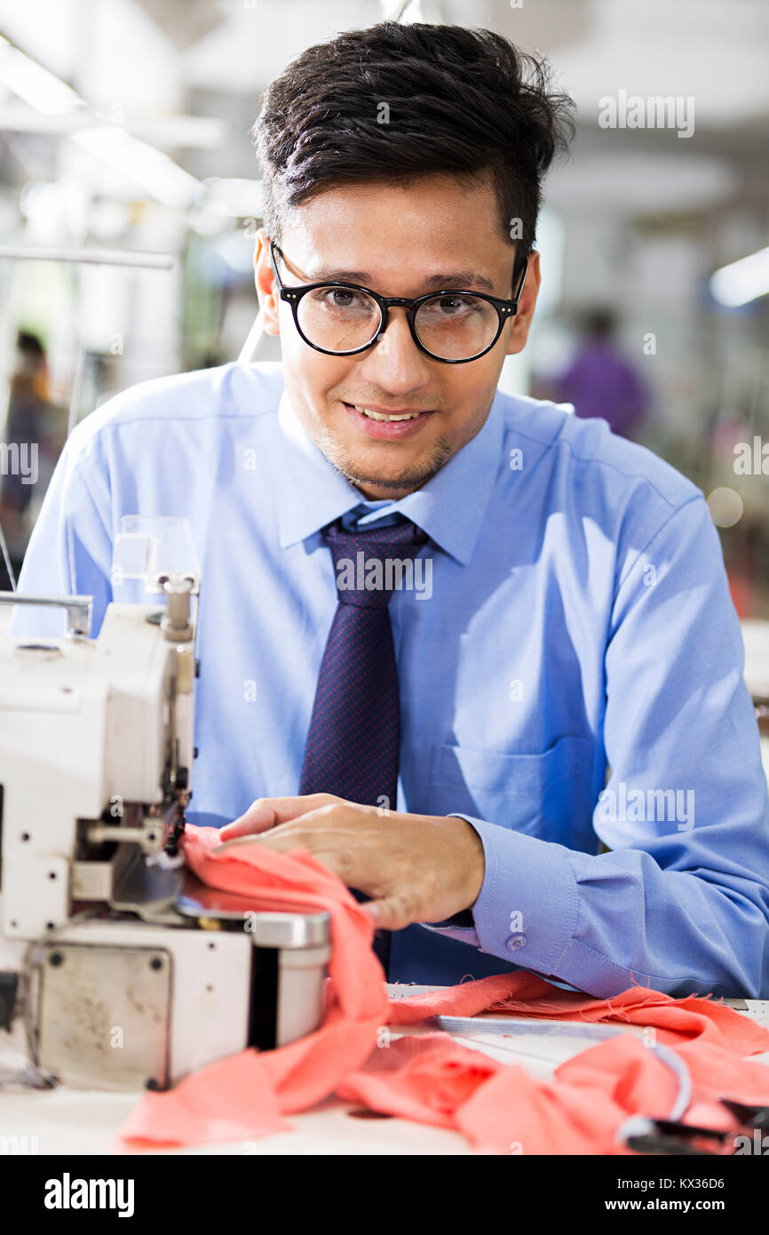 Indian man tailor machine hi-res stock photography and images - Alamy
