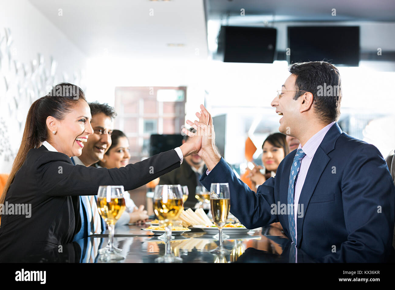 Celebration happy clapping smiling hi-res stock photography and images ...