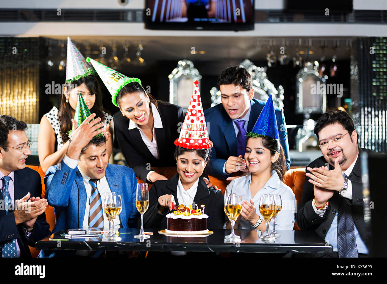 Group Businessmen And Businesswomen colleagues Celebration Employee ...