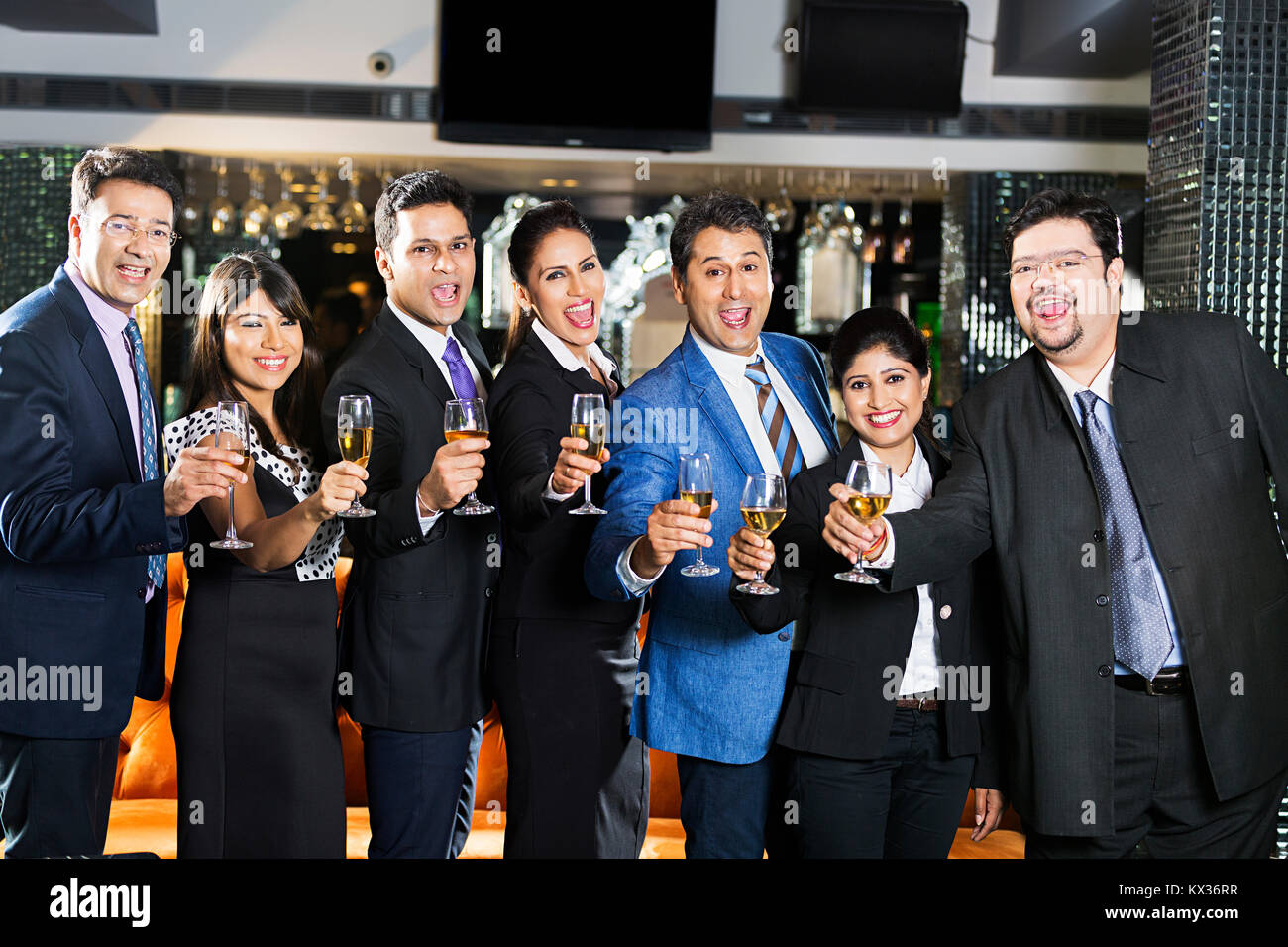 Group Business People Colleagues Champagne Party Company event ...