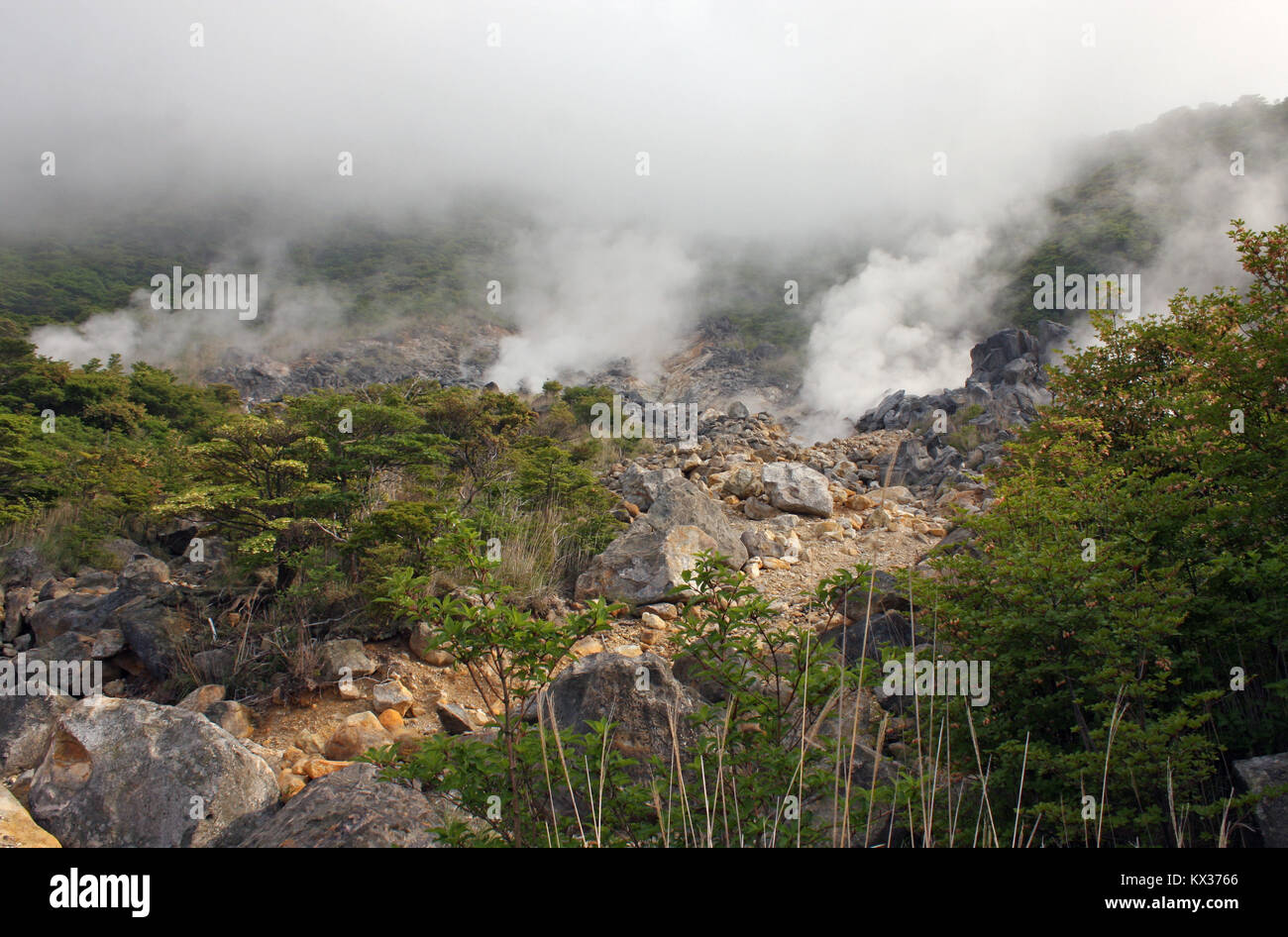 Smoke rising from volcanic hi-res stock photography and images - Alamy