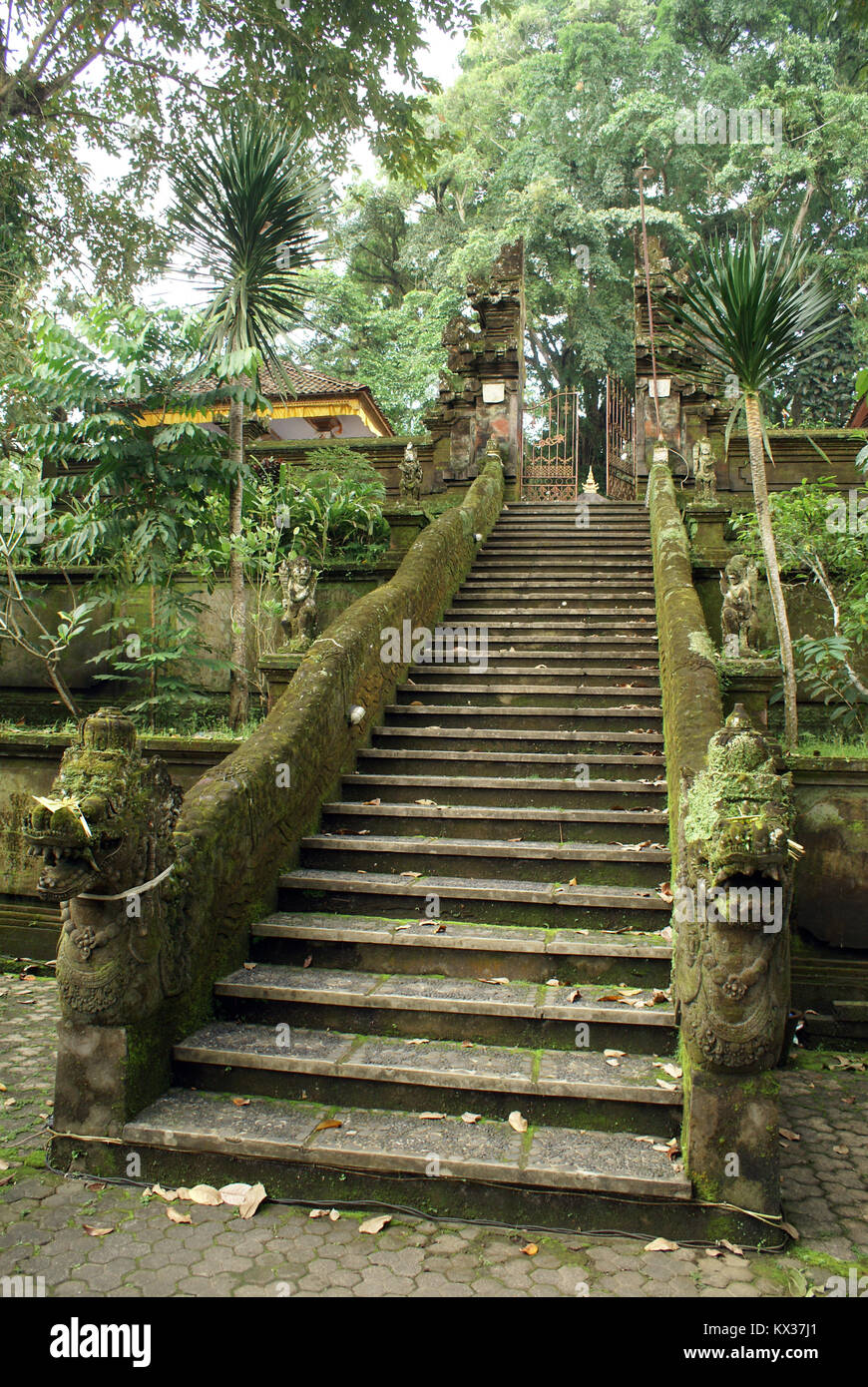 Green staircase in balinese temple, bali Stock Photo - Alamy