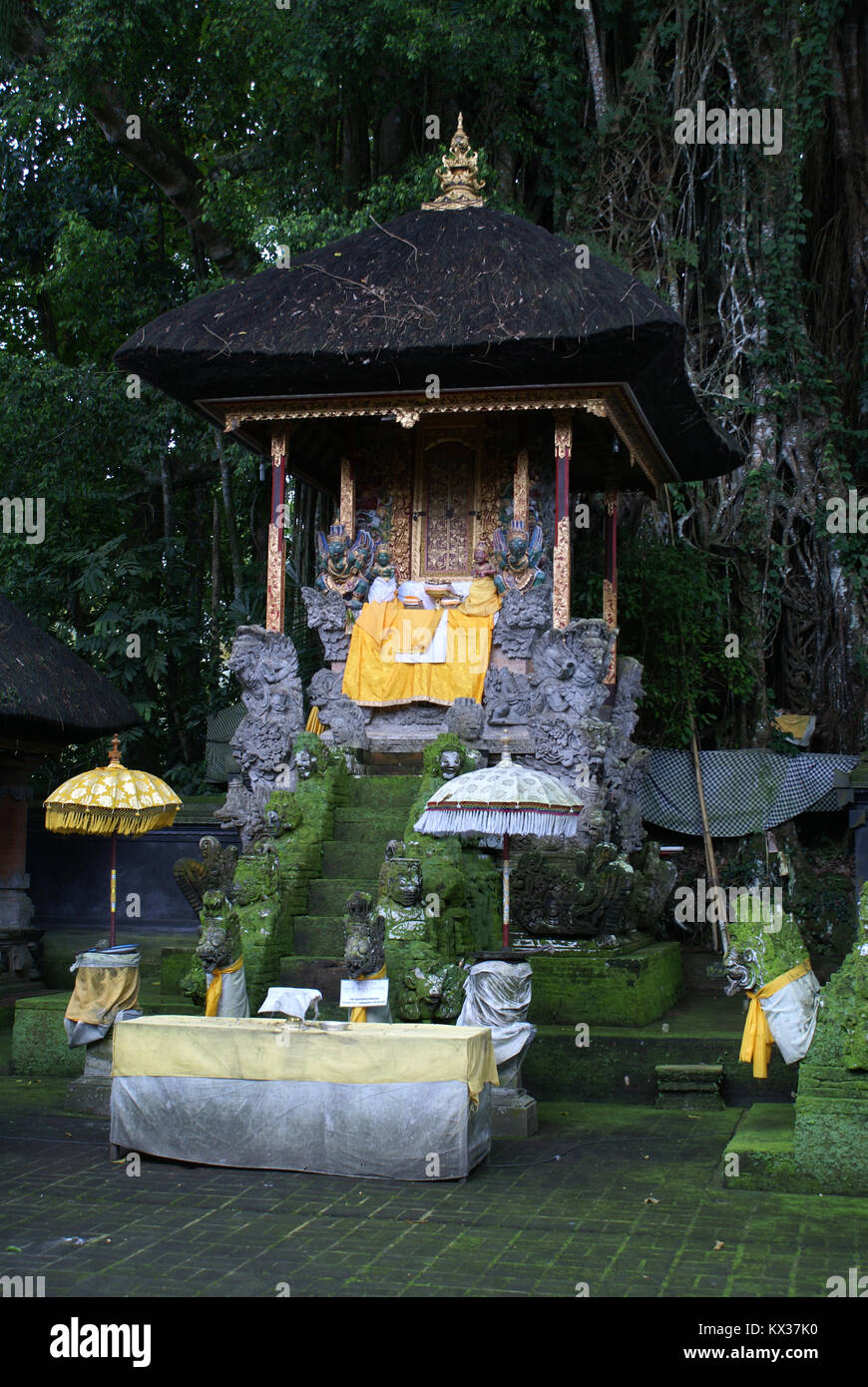 Balinese temple under three near Ubud, Bali, Indonesia Stock Photo - Alamy