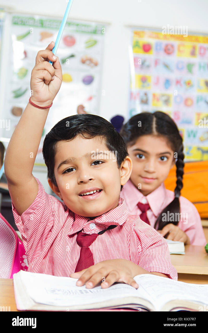 Active Kid Boy 1 School Students Book Studying In Class Stock Photo - Alamy