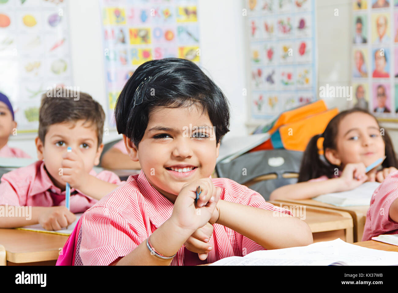 Indian School Children Students Book Studying Class Education Learning ...