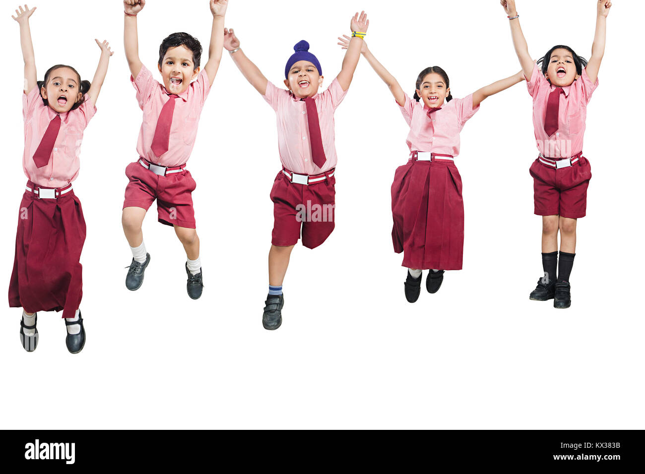 Happy Indian School Children