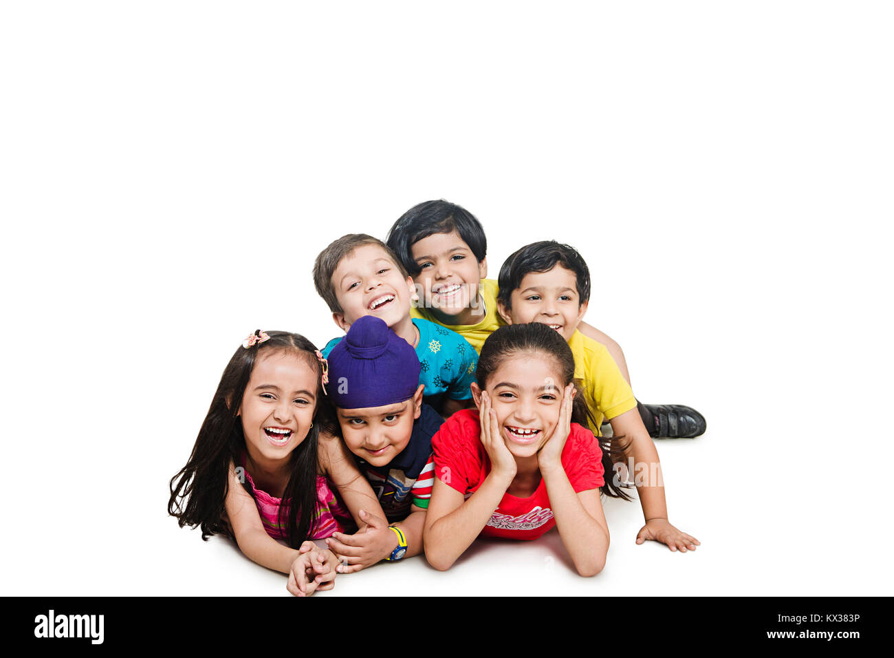 Indian kids smiling camera hi-res stock photography and images - Alamy