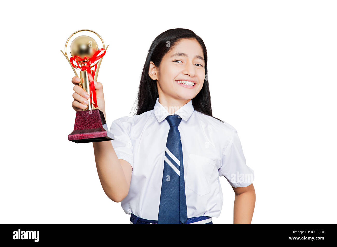 1 Indian Young Girl School Student Showing Winning Victory Success ...