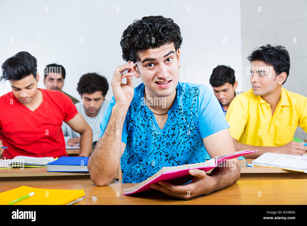 Indian College Students Reading Books