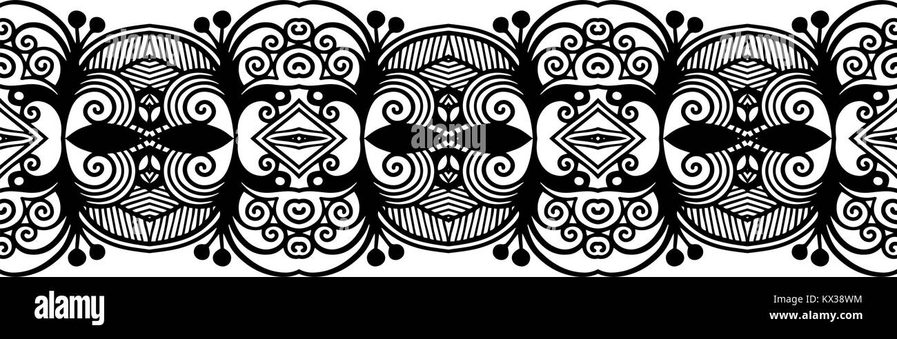 decorative stripe pattern, paisley floral design Stock Vector Image ...