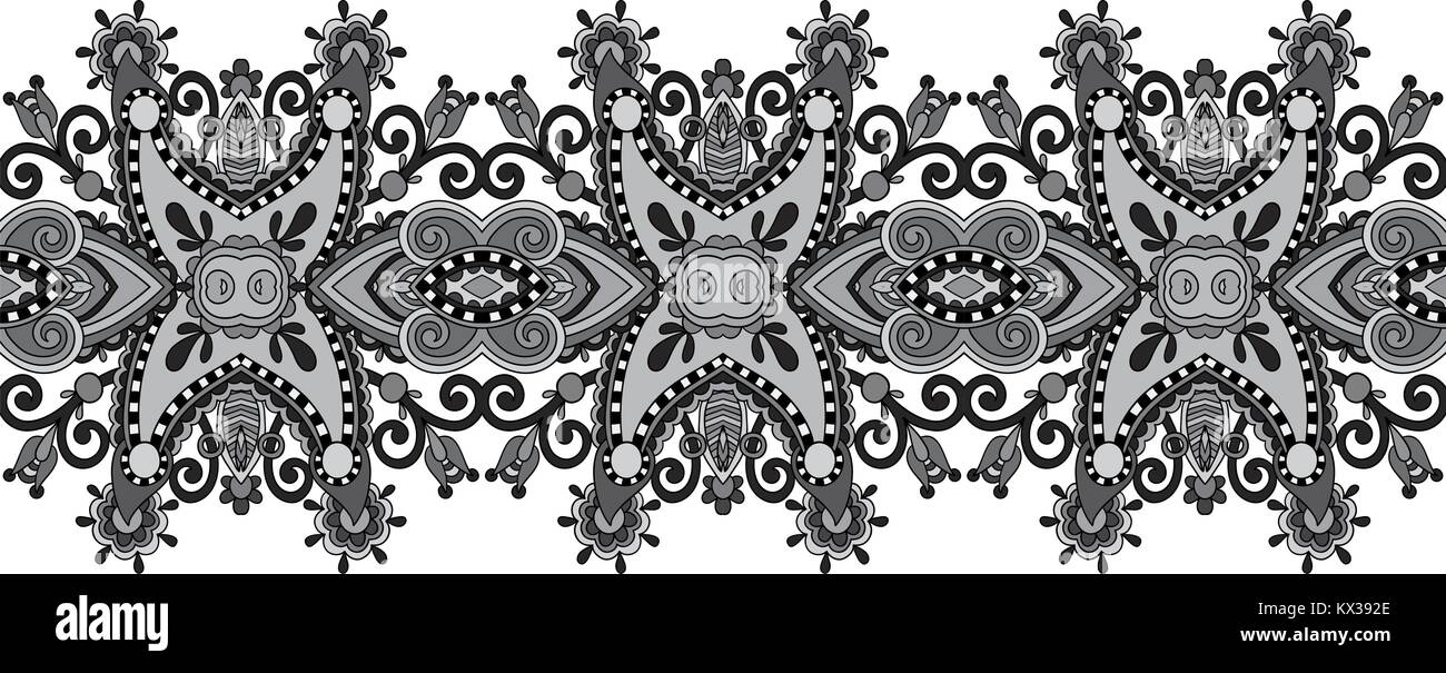 decorative stripe pattern, paisley floral design Stock Vector Image ...