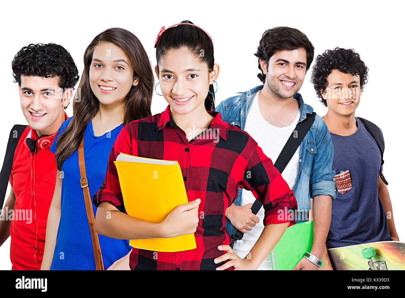 Indian Group College Student s Friends Classmate s Standing Together ...