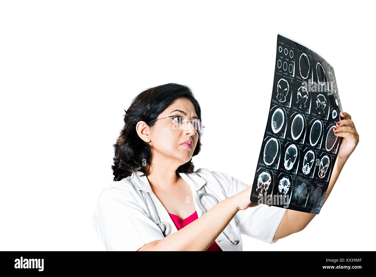 Indian Medical Woman Doctor Checking MRI X-ray Report Stock Photo - Alamy