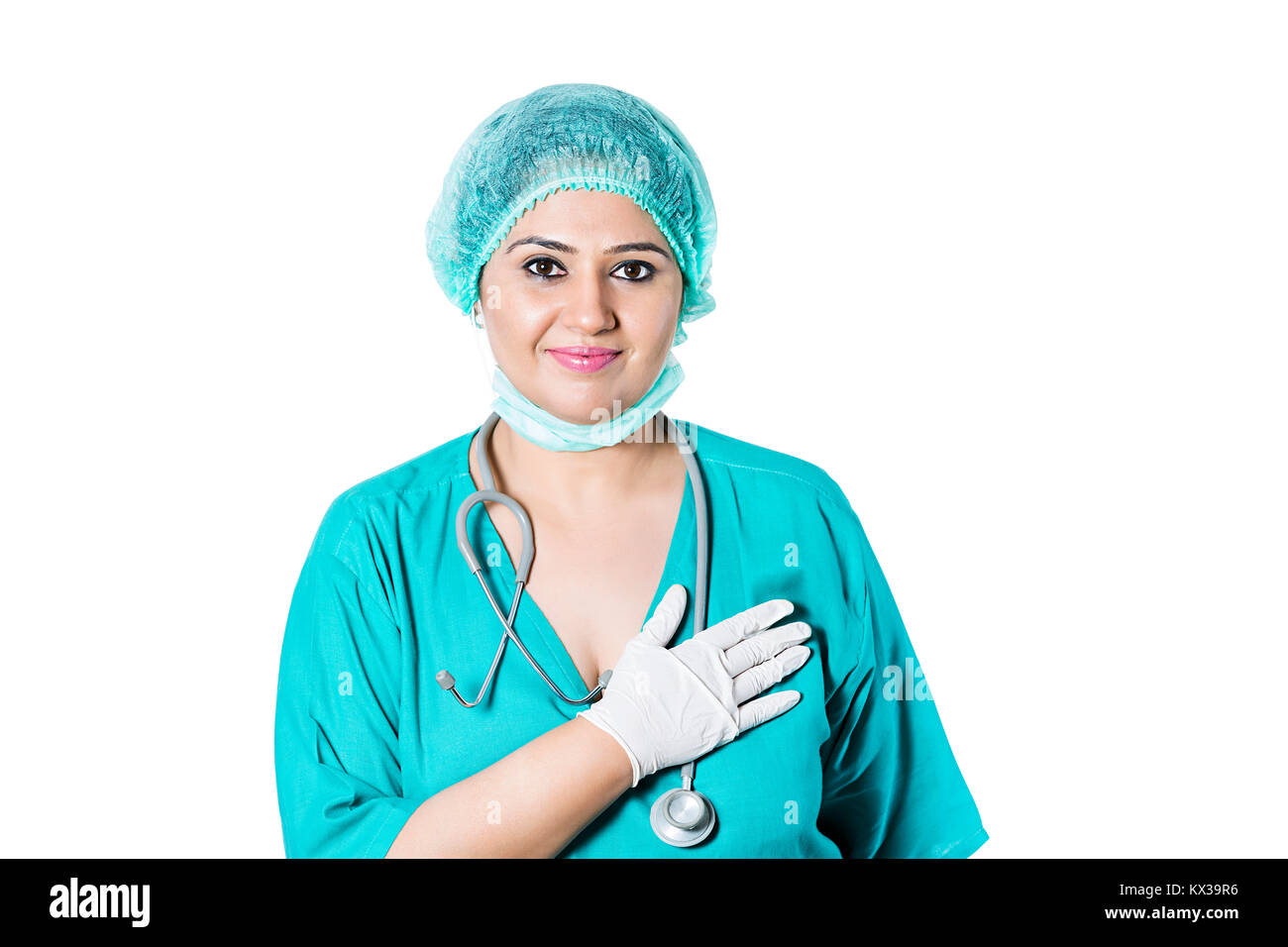 Indian Medical Surgeon Woman Doctor Promise Faith Pledge Stock Photo ...