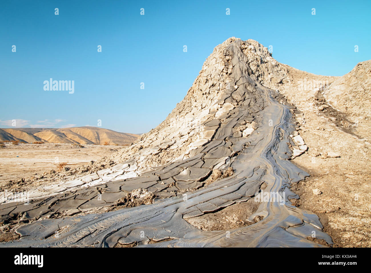 Active mud volcano in Gobustan, Azerbaijan Stock Photo - Alamy