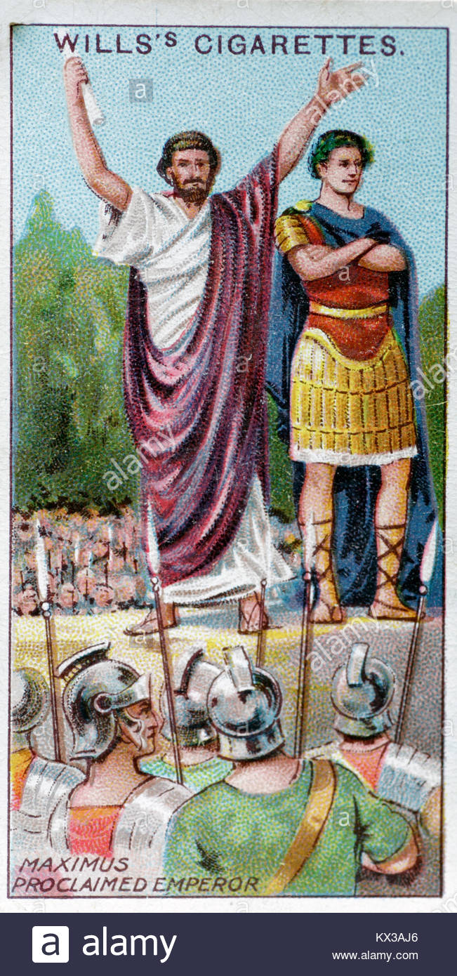 Maximus proclaimed Emperor Stock Photo - Alamy