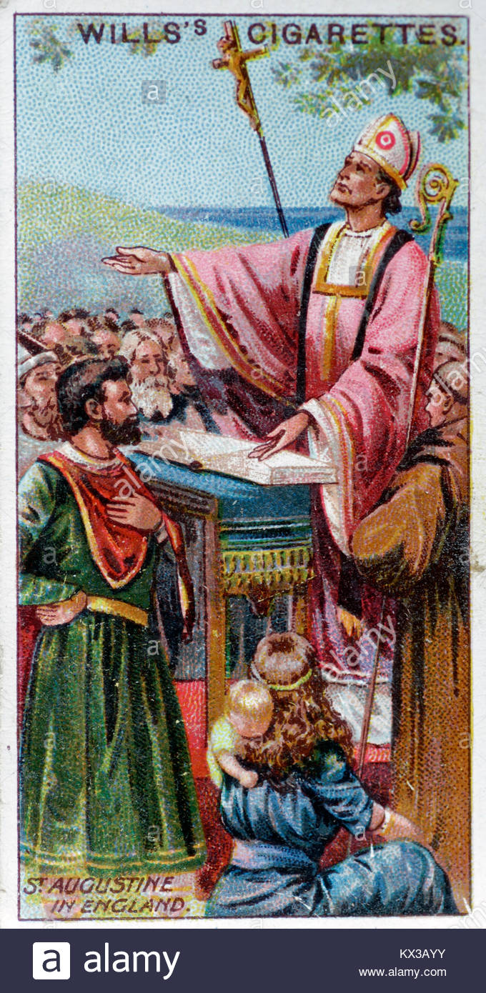 Depiction of St. Augustine in England, first Archbishop of Canterbury ... Depiction of St. Augustine in England, first Archbishop of Canterbury ...