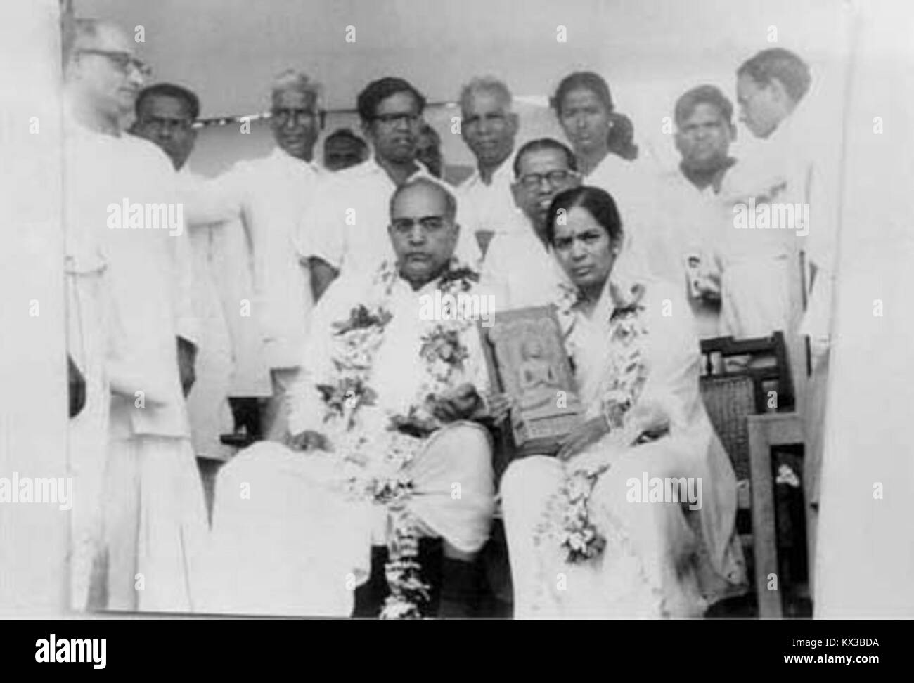Photograph of Dr. B.R. Ambedkar and Savita Ambedkar taken during the ...