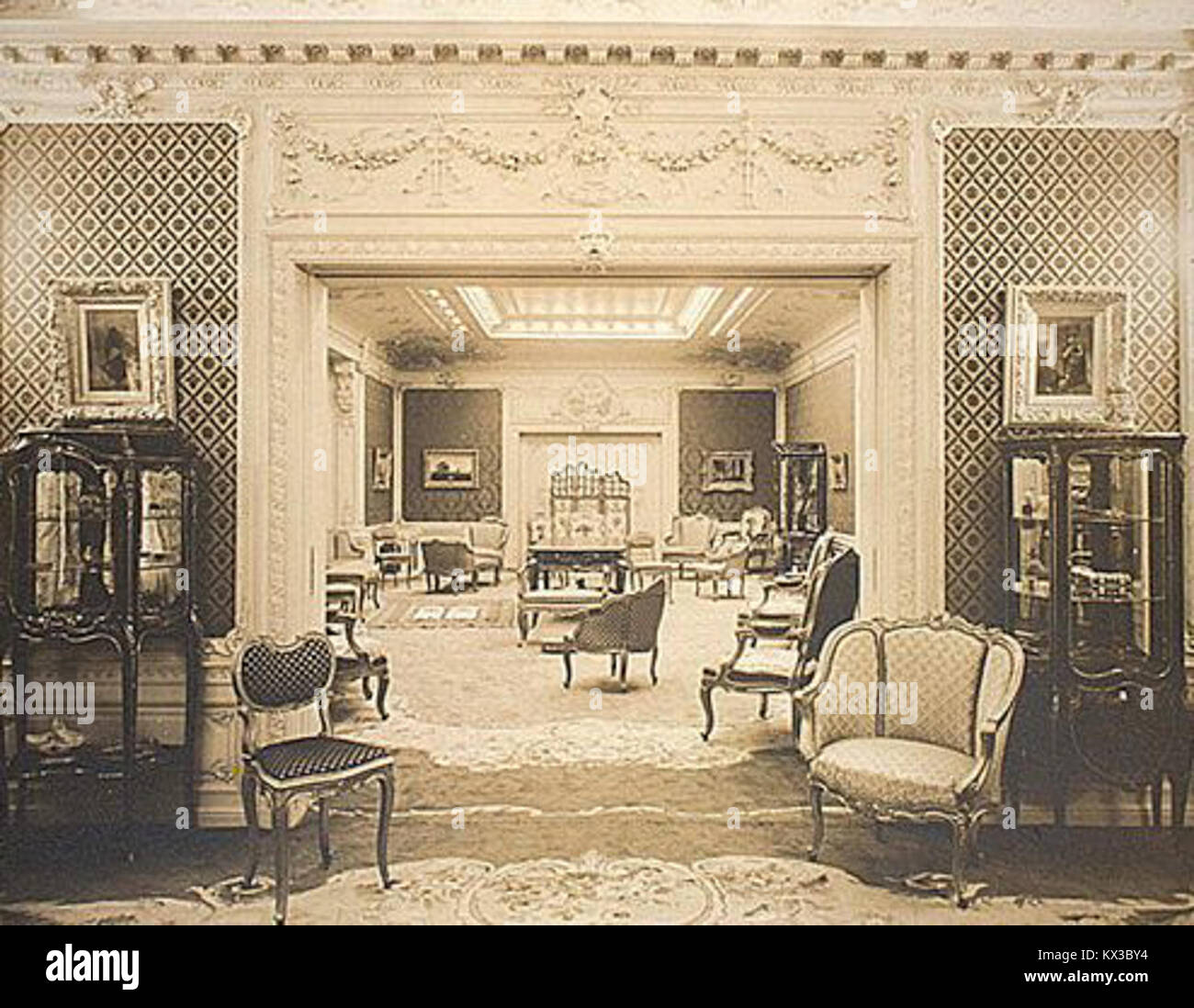 An image of the drawing room from the C.R. Hosmer House, reflecting the ...