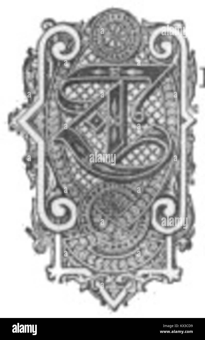 An artistic image featuring a drop cap 'T', possibly for typographical ...