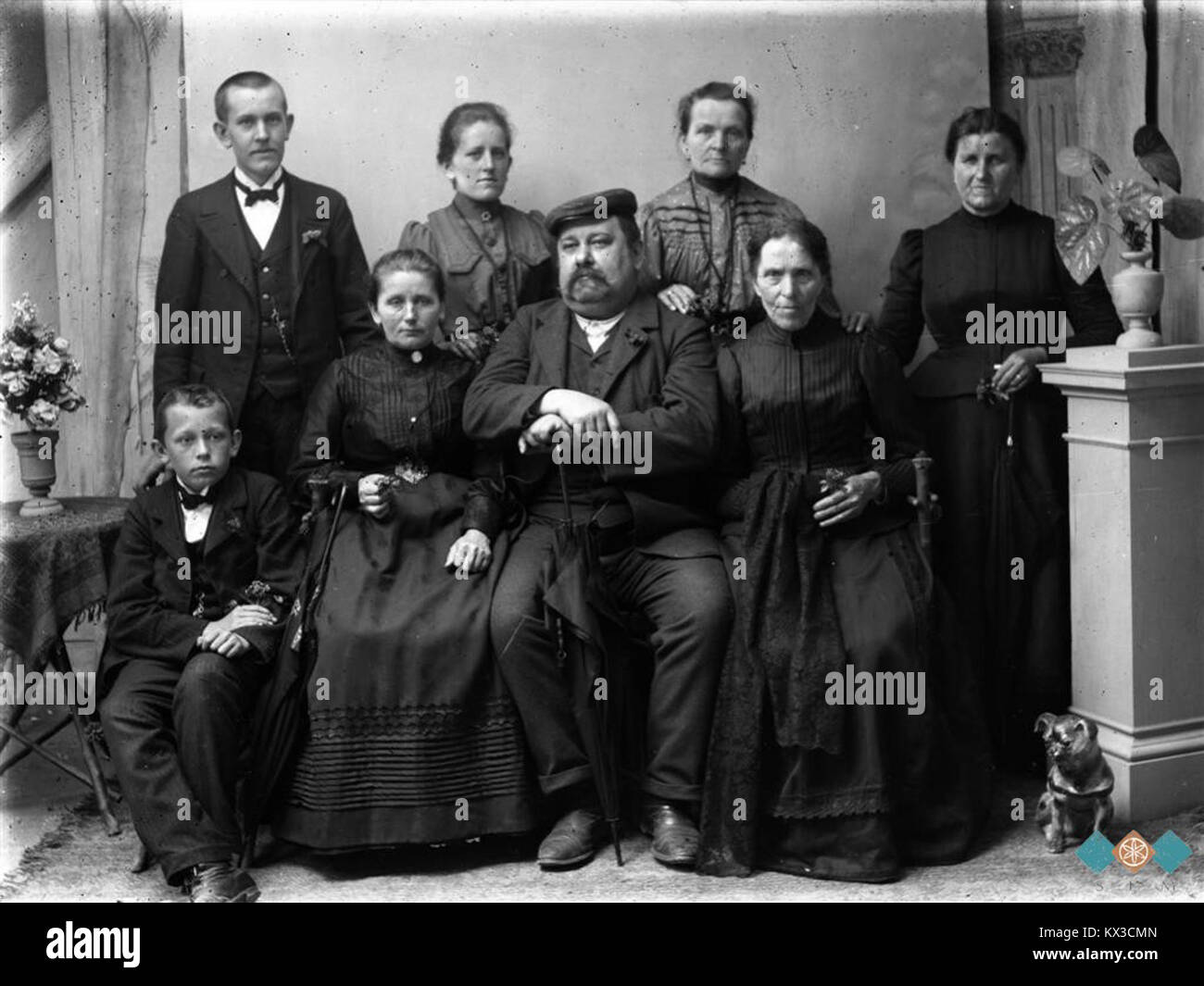 This image depicts the group of Jožef Naglič in 1908, documenting ...