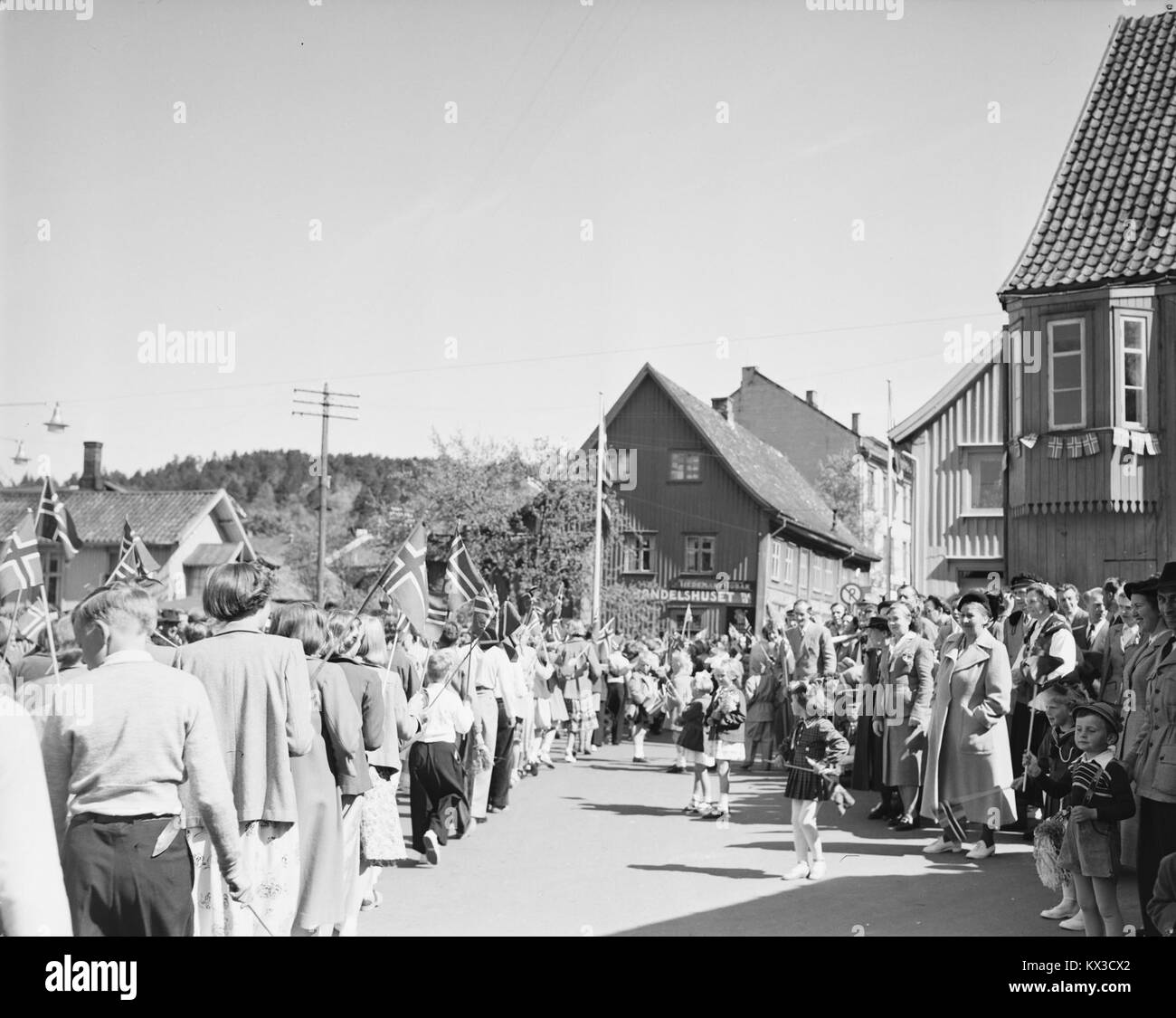 Photograph of Drøbak, Norway, during the May 17th celebration ...
