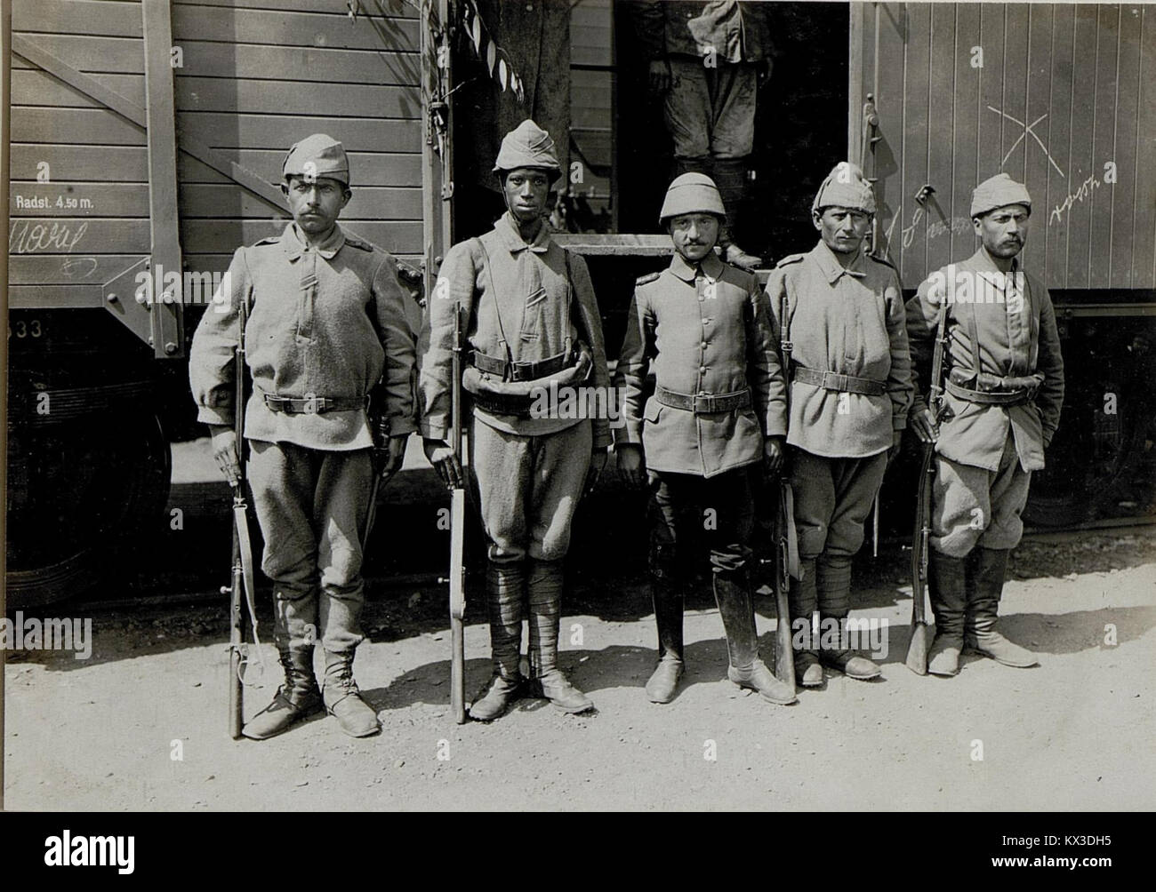 A 1916 photograph shows Turkish troops passing through Chodrow ...