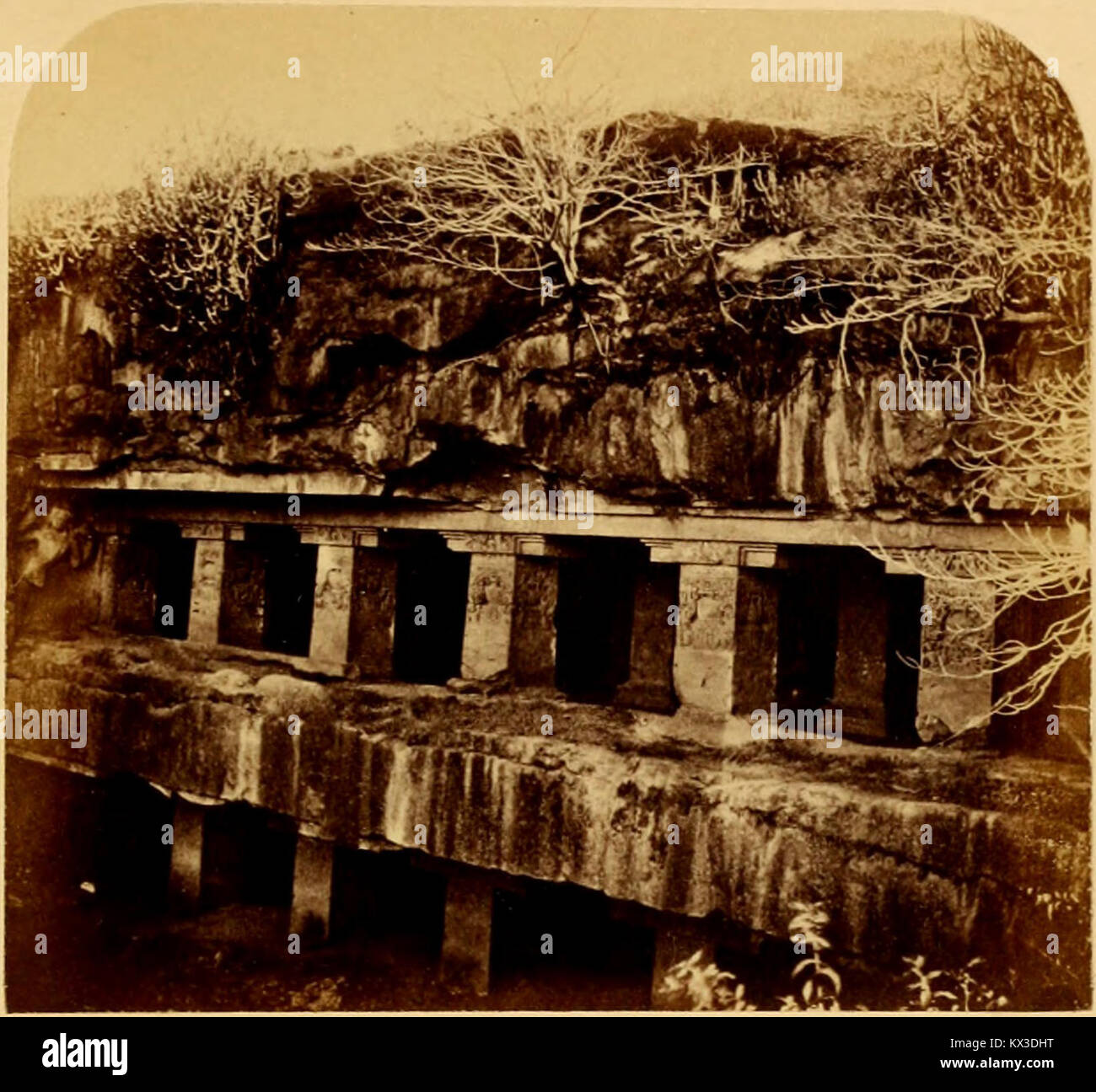 The sculpture of Dus Avatara at Ellora caves, illustrating religious ...