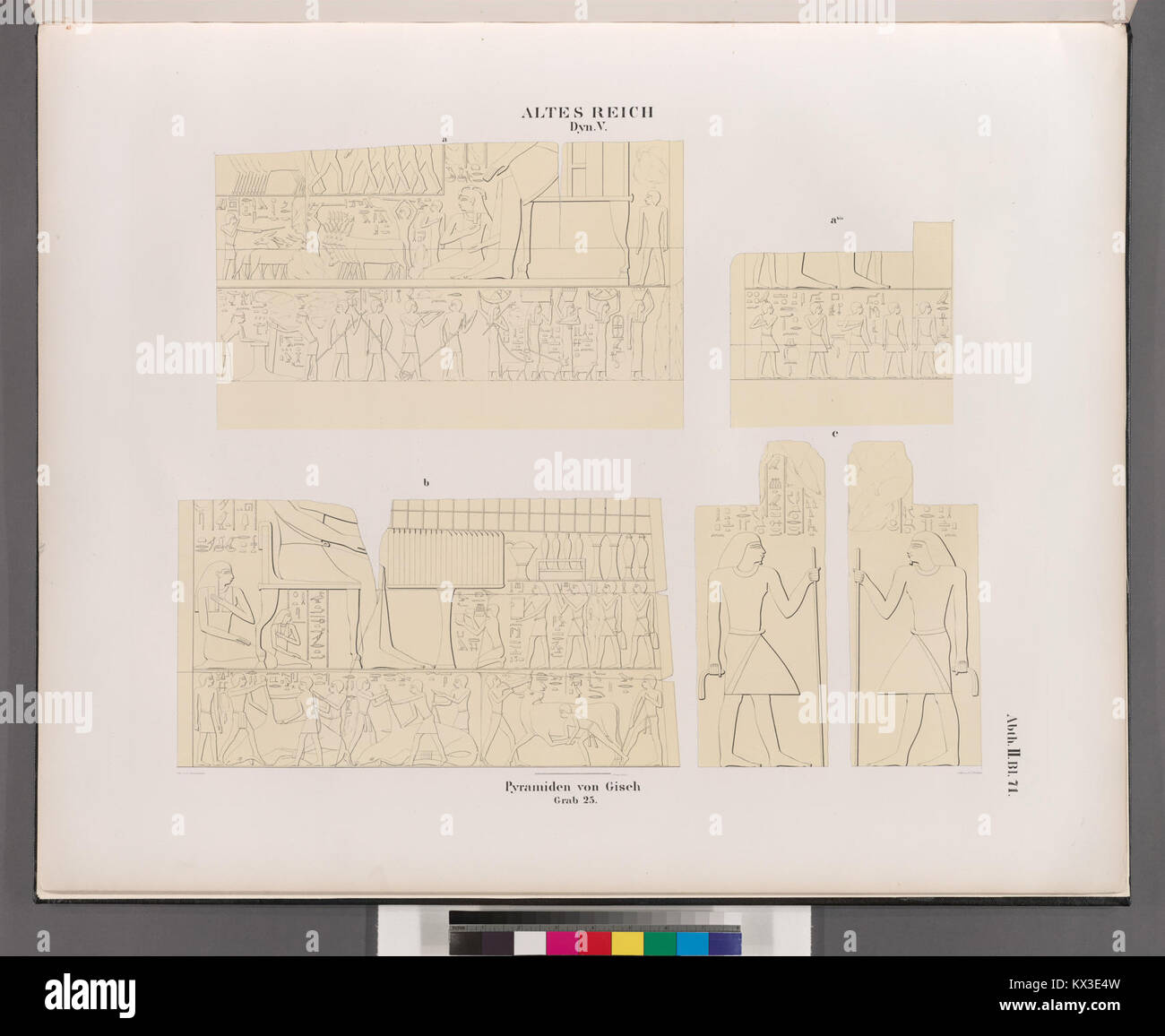 Illustration of the Giza pyramid complex, Dynasty V, featuring tomb 25 ...