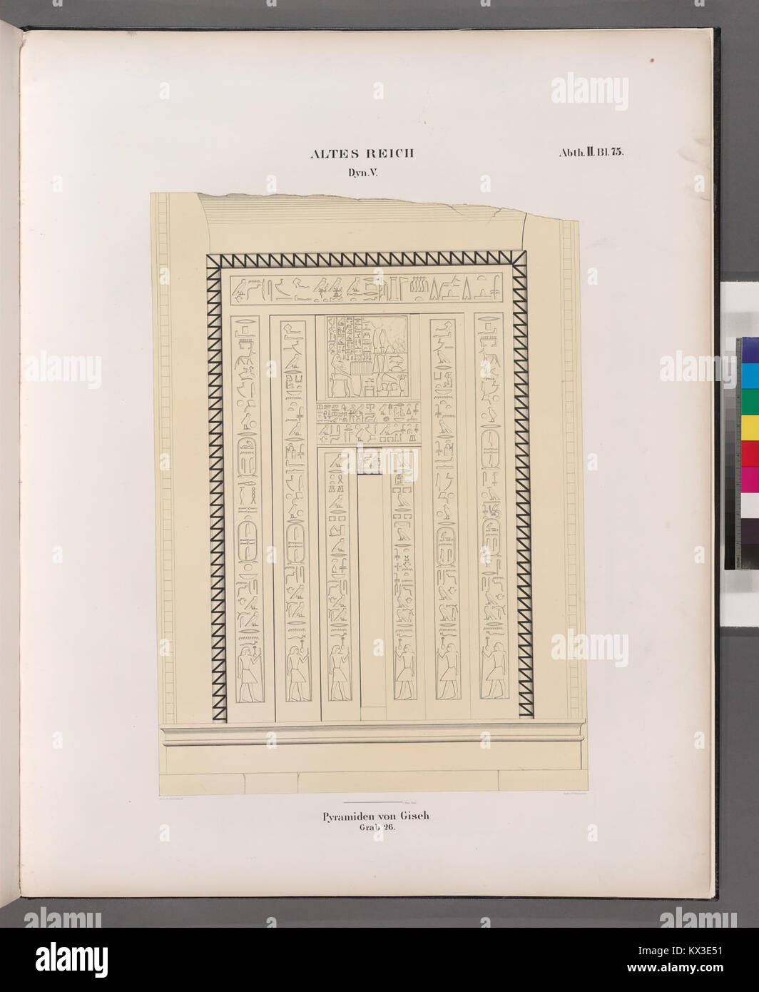 This image depicts Tomb 26 within the Fifth Dynasty pyramid complex at ...