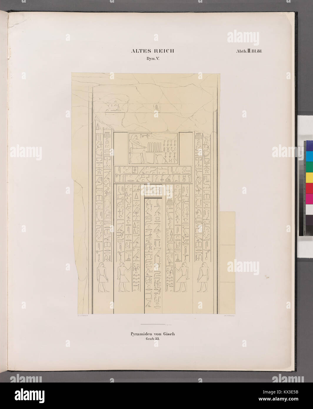 The image shows Tomb 53 of the Fifth Dynasty pyramid complex at Giza ...